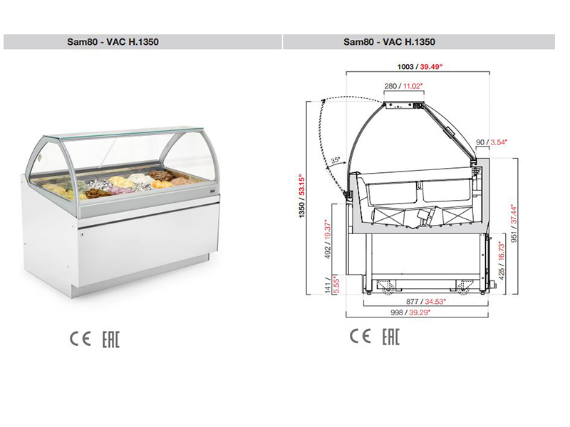 Vitrina za sladoled IFI SAM80
